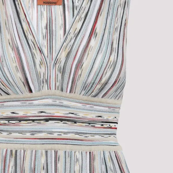 Missoni V-neck Sleeveless Empire Waist Midi Dress