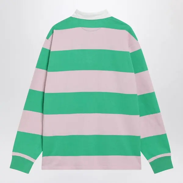 Polo Ralph Lauren Pink/emerald Green Striped Polo