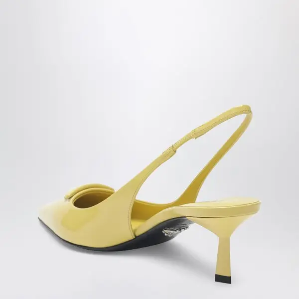 Prada Patent Leather Slingback Pumps - Yellow