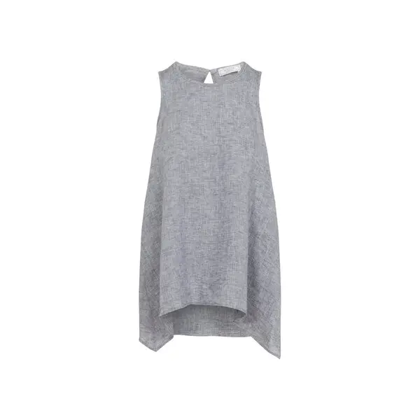 Peserico Sleeveless Asymmetric Top - Blue