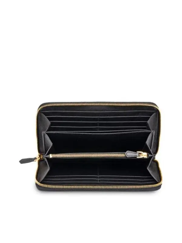 Prada Large Saffiano Wallet - Black