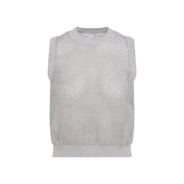 Peserico Metallic Knit Gilet