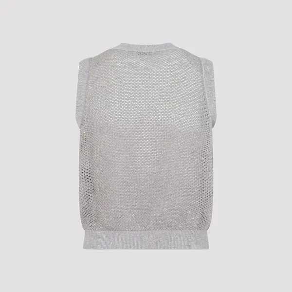 Peserico Metallic Knit Gilet