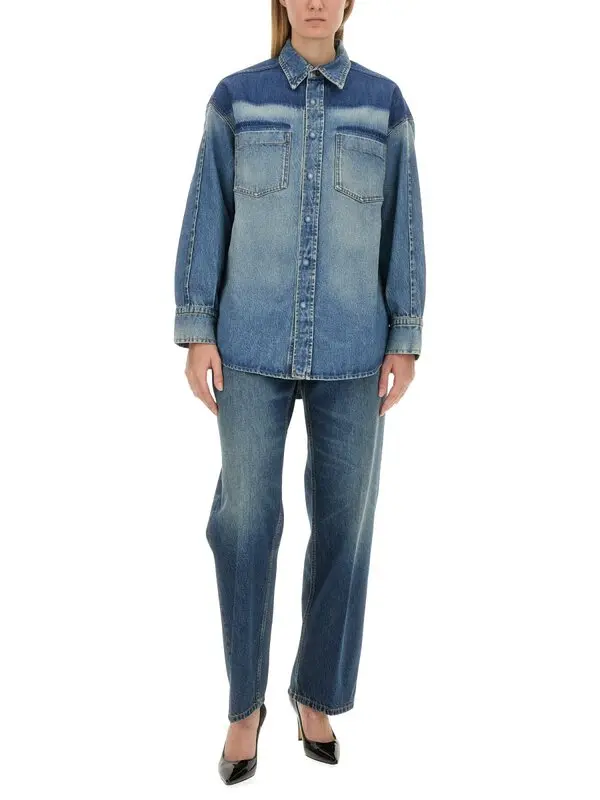 Victoria Beckham Oversize Fit Denim Shirt
