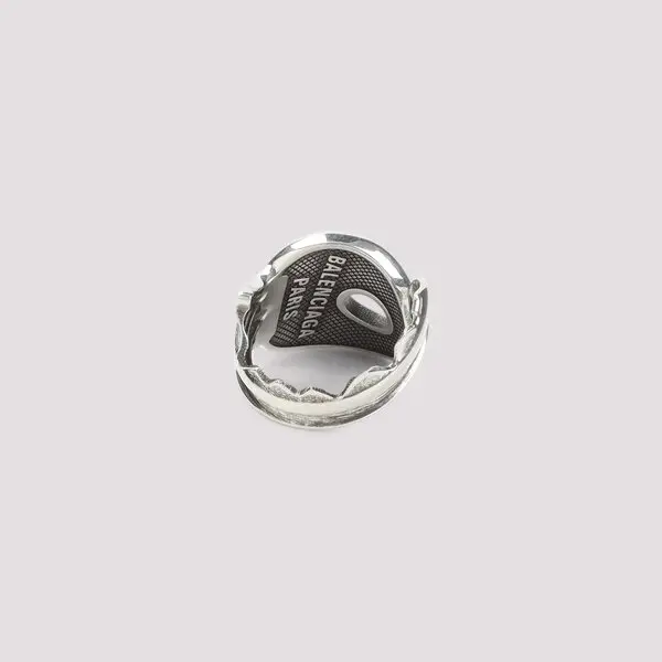 Balenciaga Antique Brass Neverlost Ring - Silver