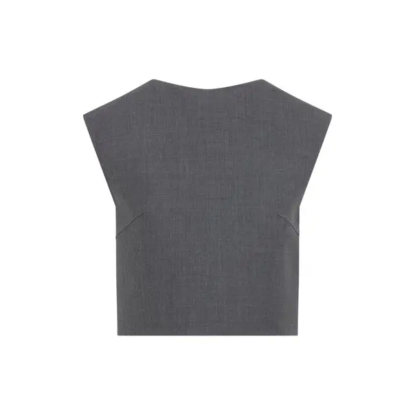 JIL SANDER Sleeveless Wool And Silk Top