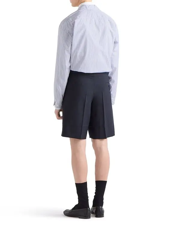 Prada Cotton Poplin Shirt With Striped Pattern - Multicolor