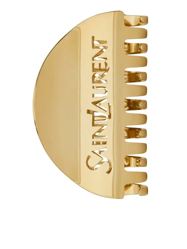 Saint Laurent Metal Hair Clips - Gold