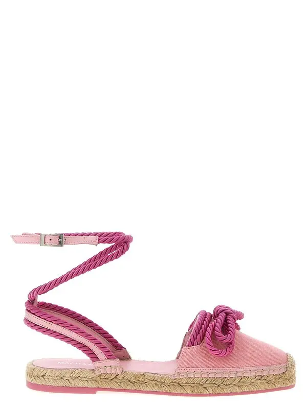 Mach & Mach Double Bow Riviera Espadrilles - Pink