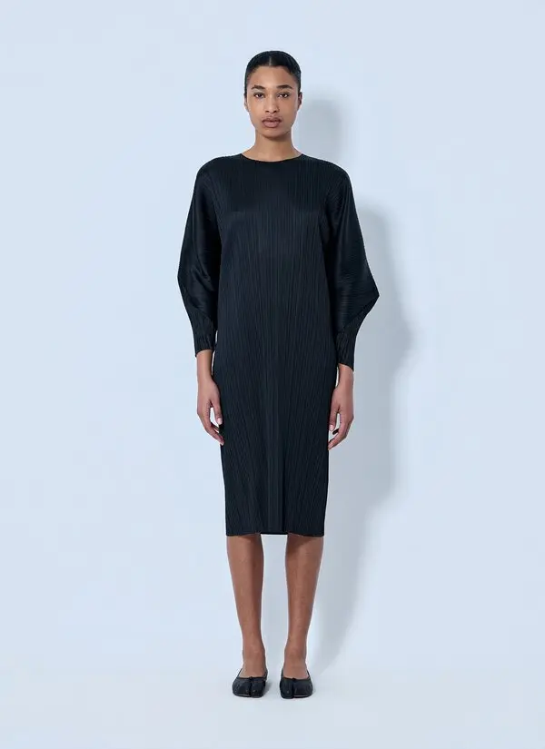 Issey Miyake Midi Dress With Batwing Sleeves