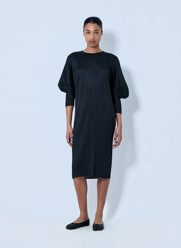 Issey Miyake Midi Dress With Batwing Sleeves