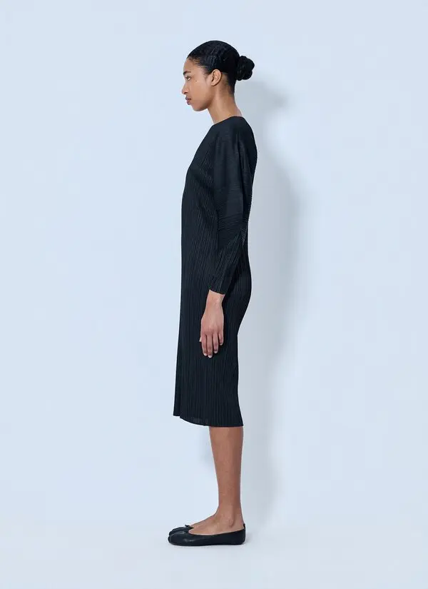 Issey Miyake Midi Dress With Batwing Sleeves