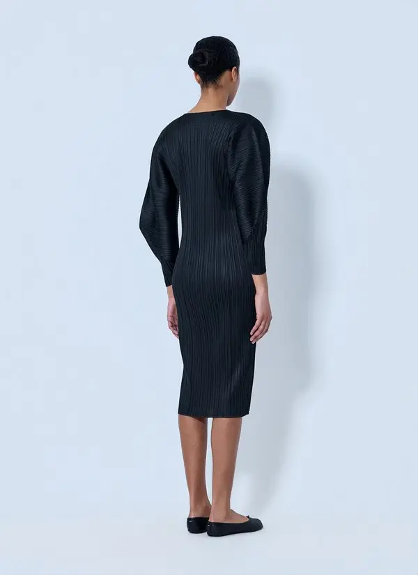 Issey Miyake Midi Dress With Batwing Sleeves