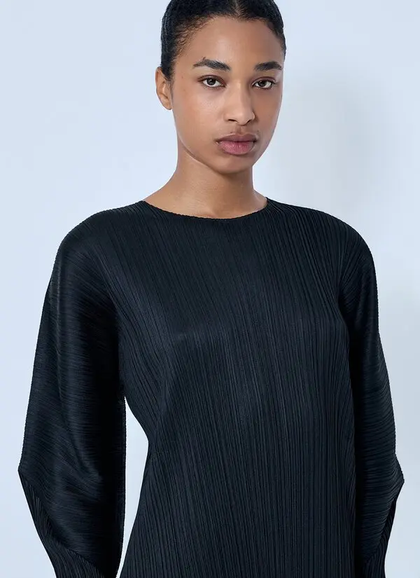Issey Miyake Midi Dress With Batwing Sleeves