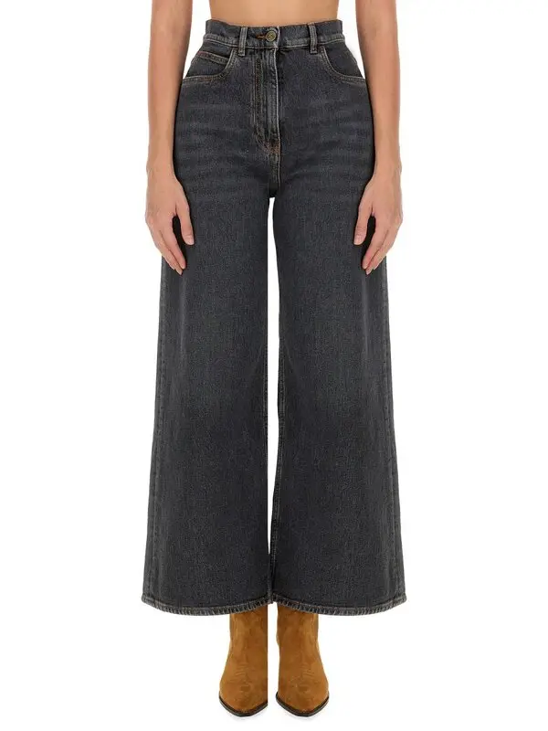 Etro Baggy Jacquard Jeans - Gray