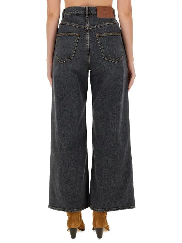 Etro Baggy Jacquard Jeans - Gray