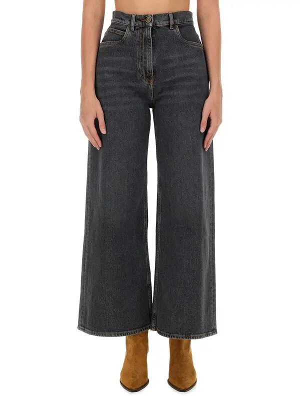 Etro Baggy Jacquard Jeans - Gray