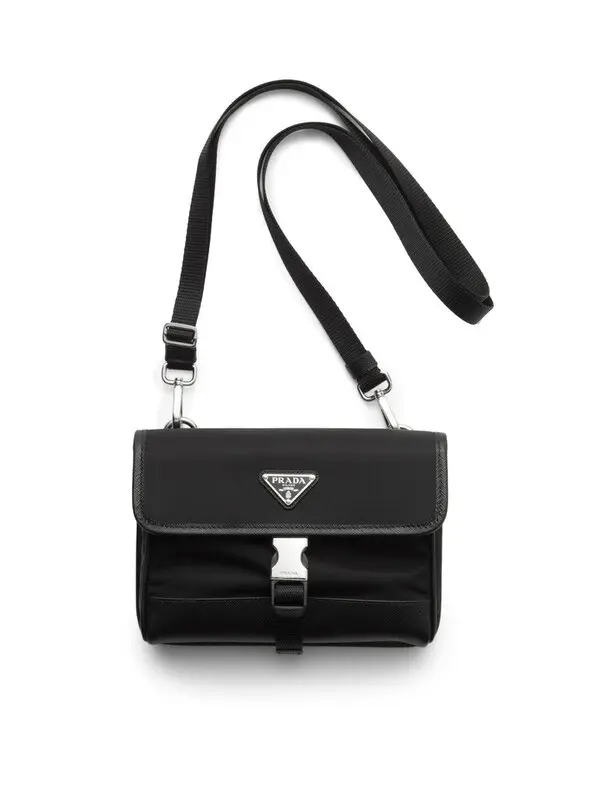 Prada Re-nylon And Saffiano Smartphone Holder - Black