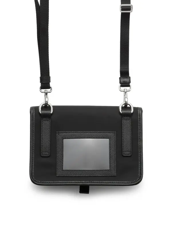 Prada Re-nylon And Saffiano Smartphone Holder - Black