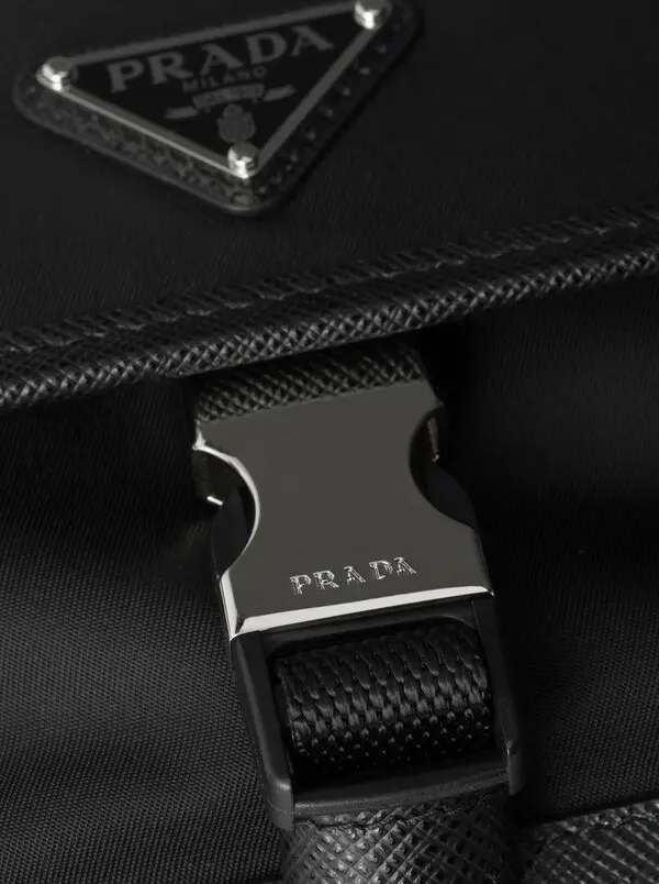 Prada Re-nylon And Saffiano Smartphone Holder - Black