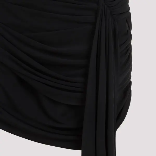 MUGLER Sleeveless Asymmetric Draped Dress