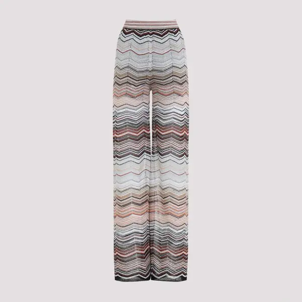 Missoni Zigzag Viscose Blend Wide Leg Pants - Multicolor