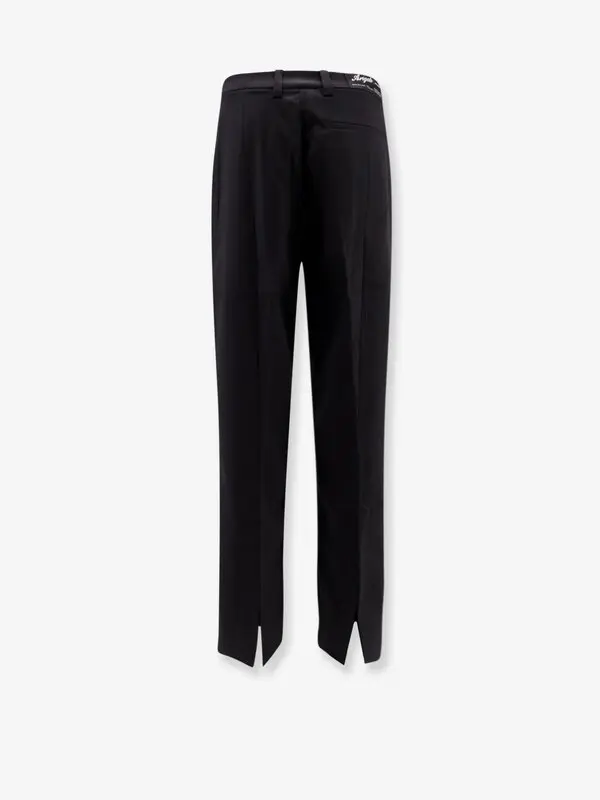 Axel Arigato Wool Blend Tailored Trousers With Back Logo Detail
