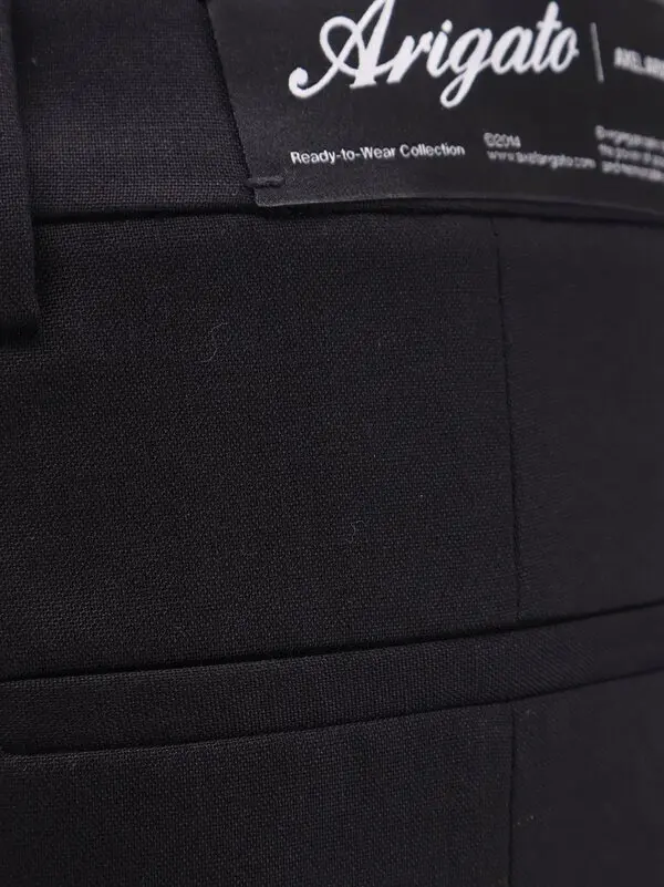 Axel Arigato Wool Blend Tailored Trousers With Back Logo Detail
