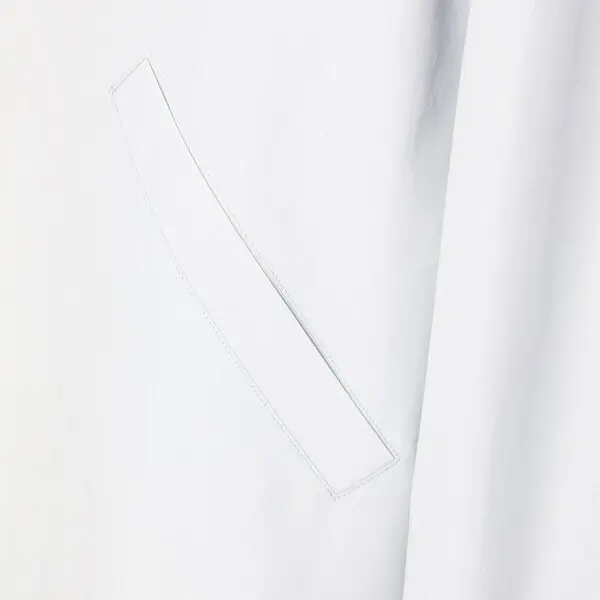 JIL SANDER Light Grey Cotton Taffeta Jacket With Logo - Gray