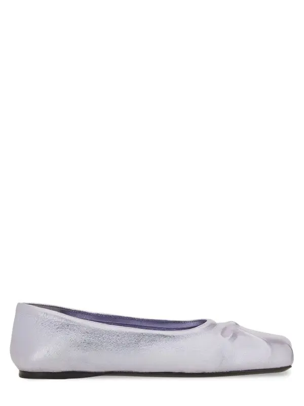 Marni Ballerina Flats With Little Bow Detail - Purple