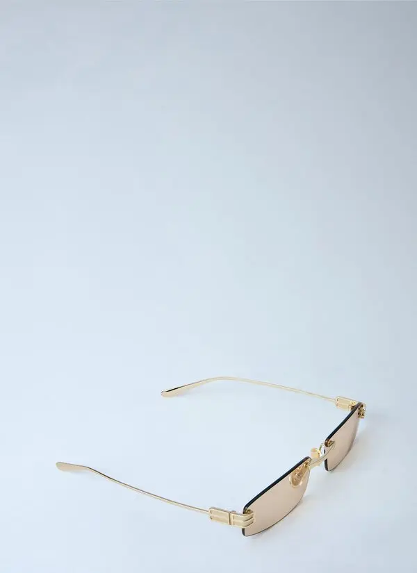 Balenciaga Rectangle Rimless Sunglasses