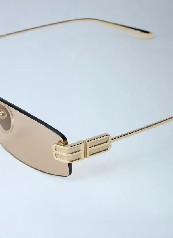 Balenciaga Rectangle Rimless Sunglasses