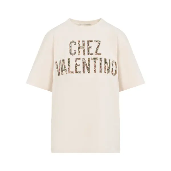 Valentino Garavani Cotton T-shirt With Floral Print - Multicolor