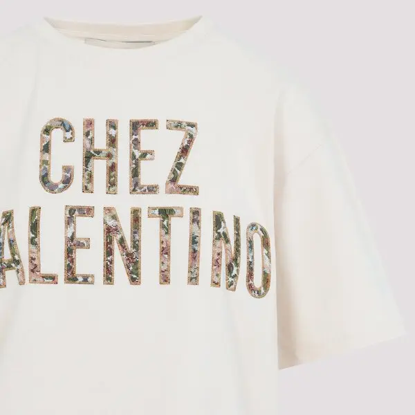 Valentino Garavani Cotton T-shirt With Floral Print - Multicolor