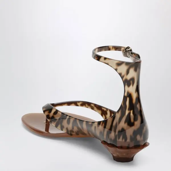 Chloé Jelly Sandals With Leopard Print - Multicolor