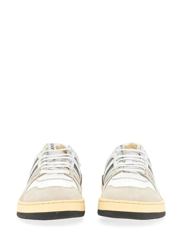 LANVIN Paneled Mesh, Suede, And Nappa Leather Sneakers - Multicolor
