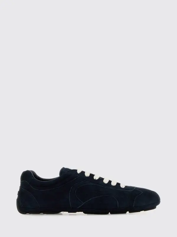 Prada Suede Lace-up Sneakers - Blue
