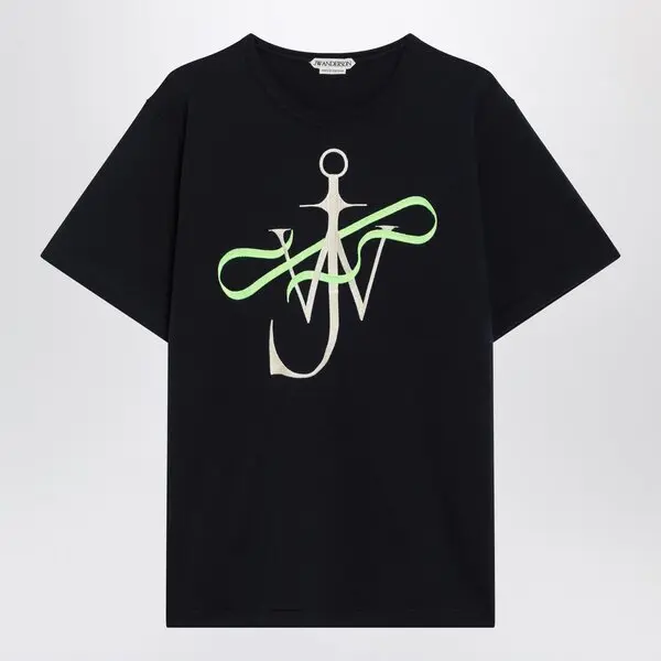 JW Anderson Navy T-shirt With Logo Print