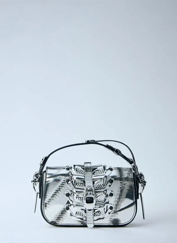 INNERRAUM Object C02 Handbag With Geometric Metallic Embellishments - Silver