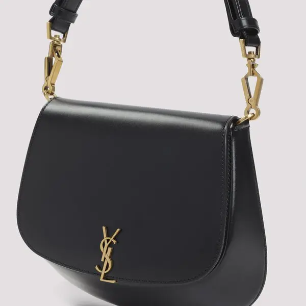 Saint Laurent Voltaire Leather Shoulder Bag - Black