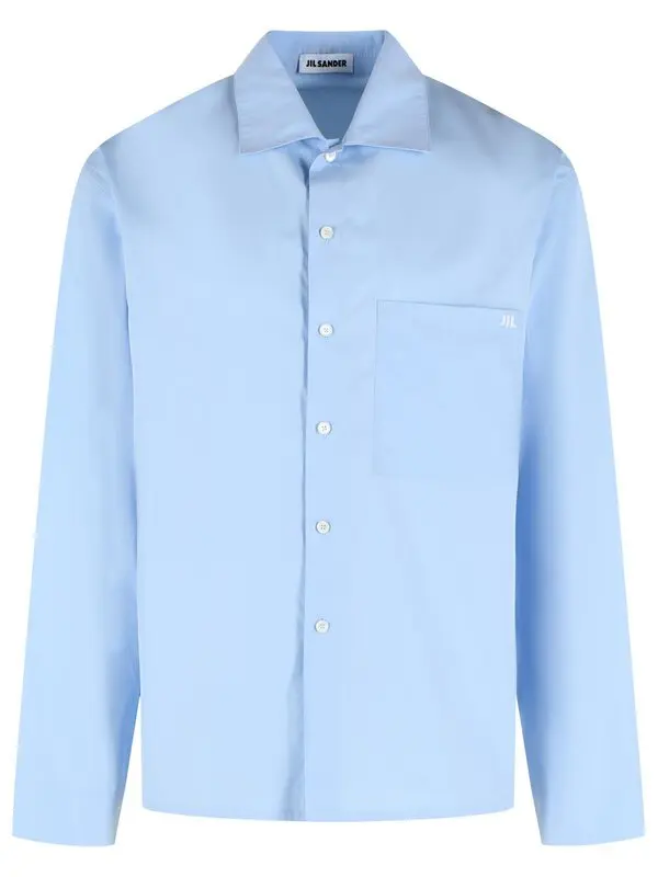JIL SANDER Light Cotton Shirt - Blue