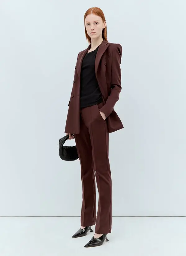 Sportmax Tailored Jersey Pants - Brown