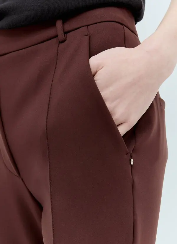 Sportmax Tailored Jersey Pants - Brown