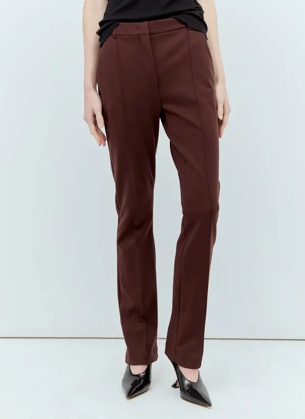 Sportmax Tailored Jersey Pants - Brown