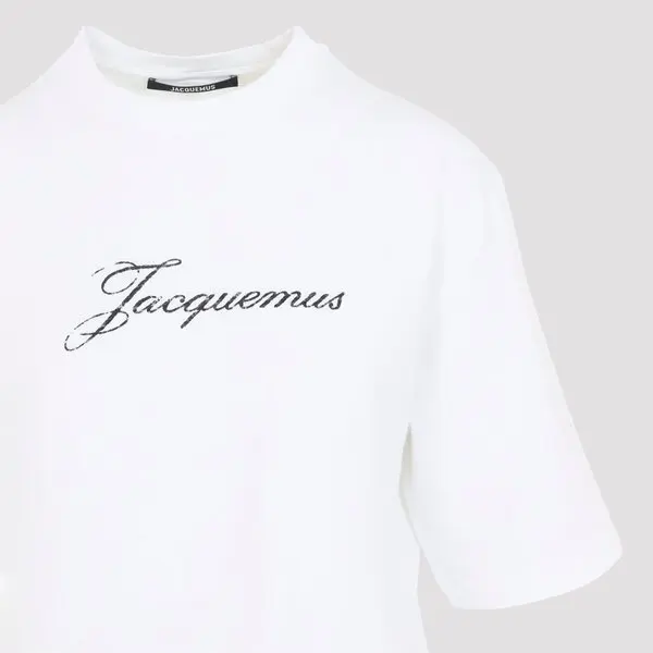 Jacquemus Cotton T-shirt With Contrasting Logo - White