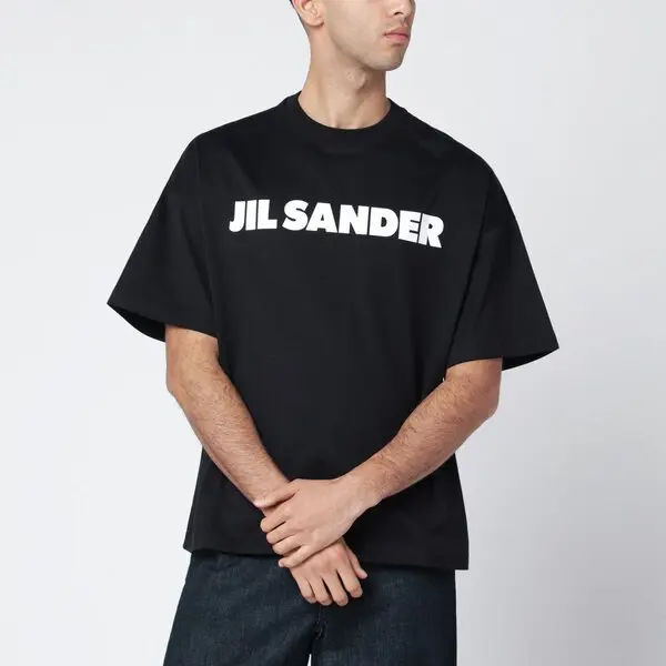 JIL SANDER Boxy T-shirt With Logo - Black