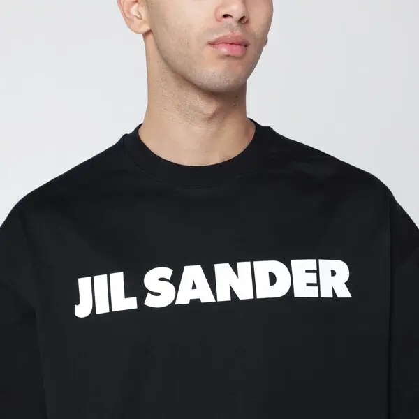 JIL SANDER Boxy T-shirt With Logo - Black
