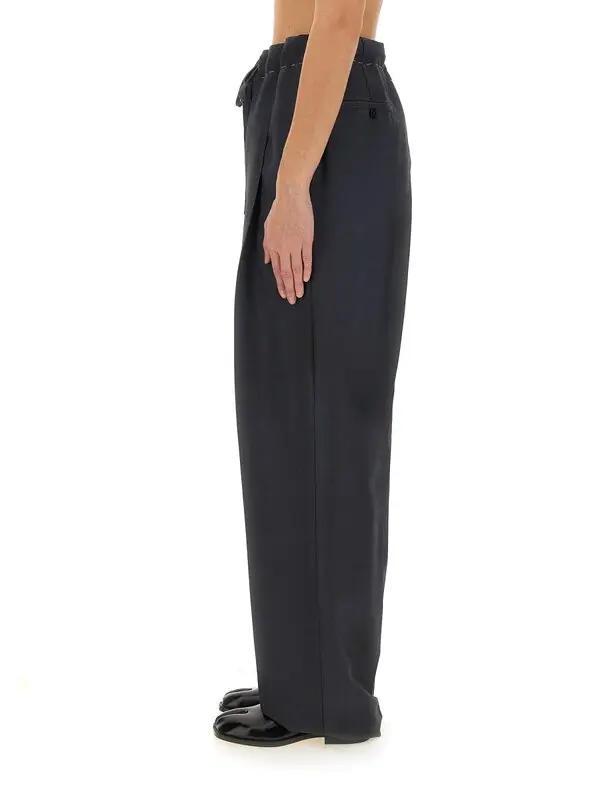 MAISON MARGIELA Wool And Mohair Overdyed Trousers - Gray