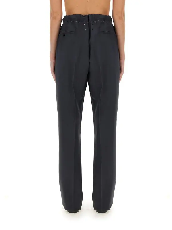 MAISON MARGIELA Wool And Mohair Overdyed Trousers - Gray