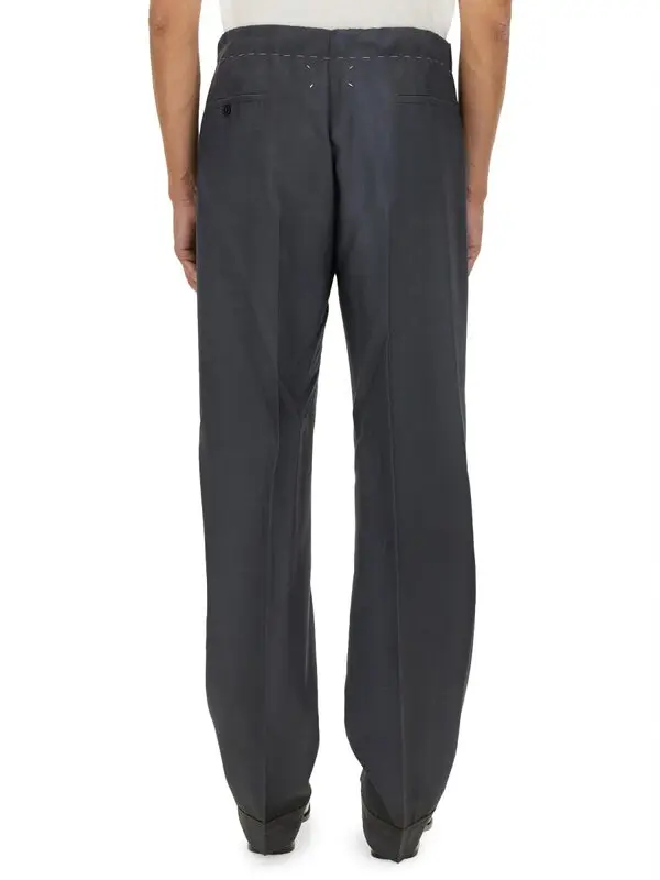 MAISON MARGIELA Wool And Mohair Overdyed Trousers - Gray